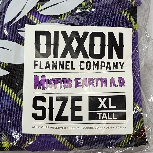 DIXXON | Shirts | Dixxon X Misfits Earth Ad Flannel Shirt Collab Mens ...